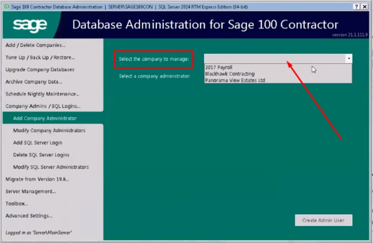 Using the Sage 100 Contractor Integration